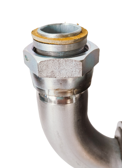 Gas entry pipe DN25 x half union with loose nut 1" Pipe half union ...